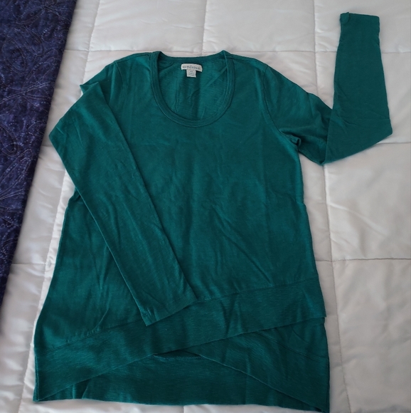 Sundance | Tops | Nwot Sundance Catalog Teal Long Sleeve Latitudes Tee ...